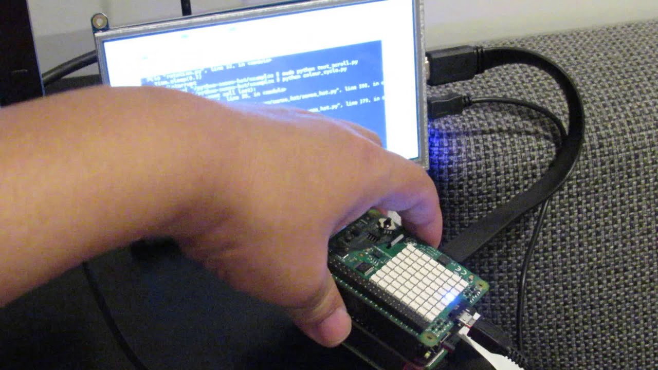 Sense HAT sample programs demo - YouTube