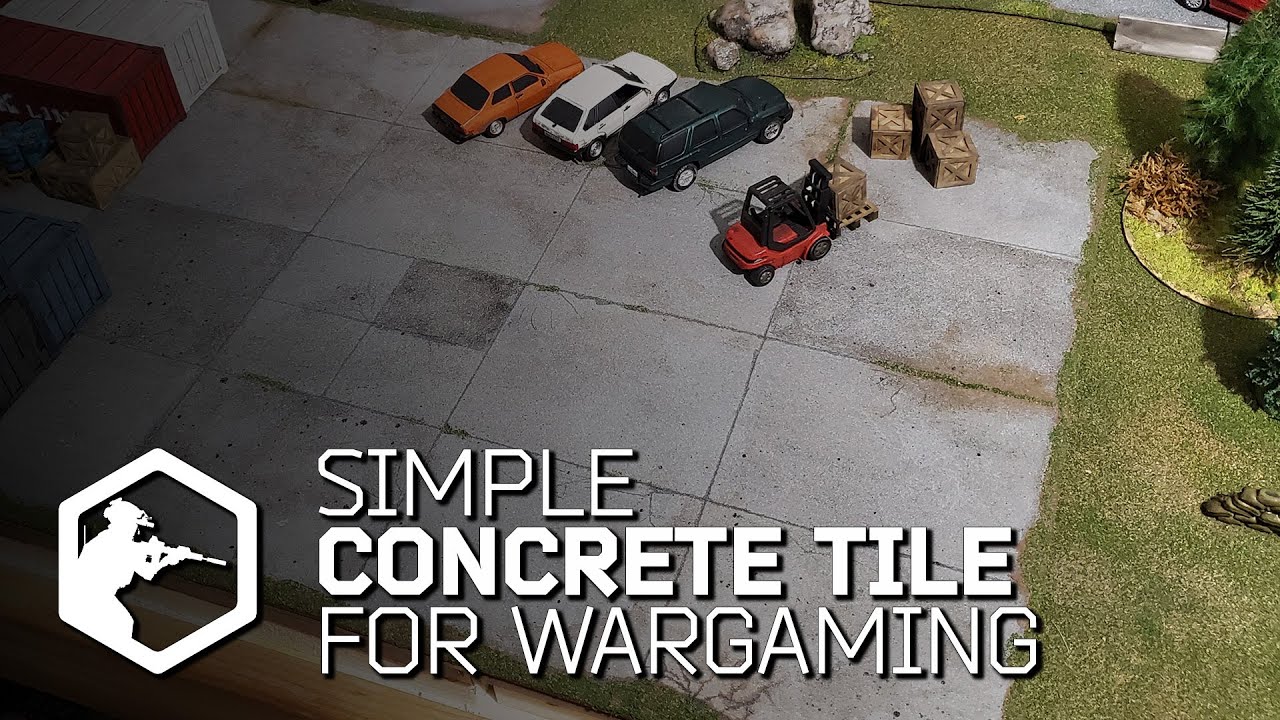 Making easy concrete tile for modern wargaming - YouTube
