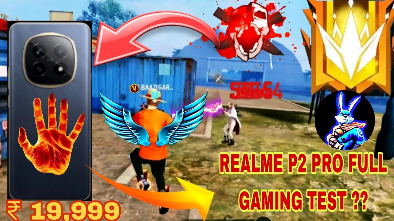 Realme P2 Pro 5G Full Gaming Test Free Fire || Best Gaming Mobile 2024 ...