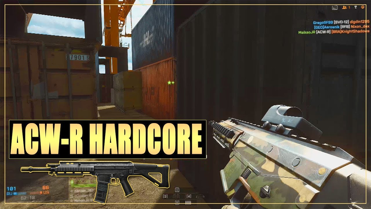 BF4 - HARDCORE SEM CHANCE PARA ELES ACW-R 45 KILLS - YouTube