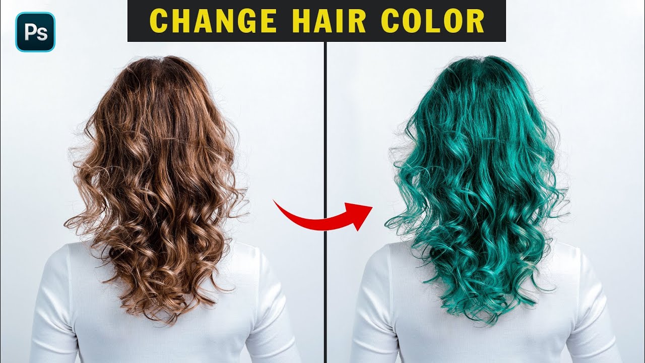 How to Change Hair Colour in Photoshop | Photoshop Tutorial - YouTube