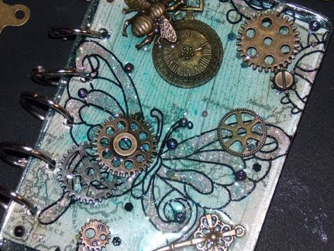 DIY Epoxy Resin Notebook Mixed media Steampunk / Diary / Journal - YouTube