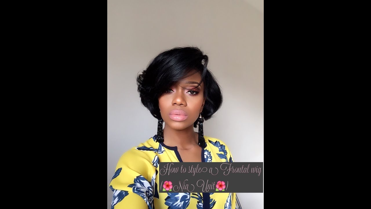How to style a frontal wig(Nia unit) - YouTube