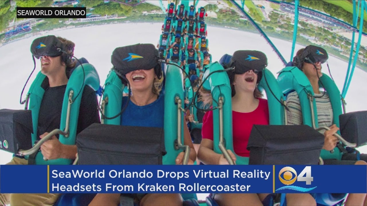 SeaWorld Orlando Gets Rid Of VR Goggles On Kraken Roller Coaster - YouTube