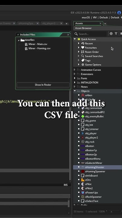 Gamemaker load_csv() Tip - YouTube