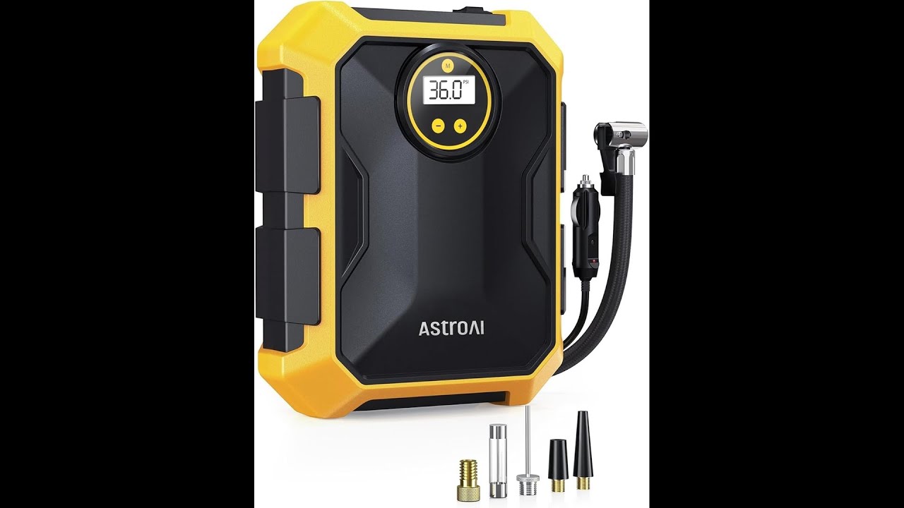 AstroAI 12V Portable Air Compressor: Fast, Accurate Inflation - YouTube