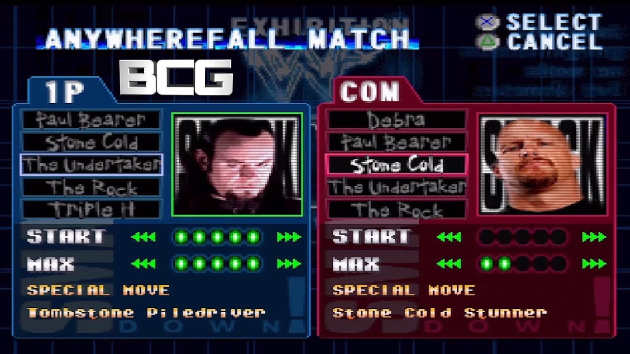WWF Smackdown Character Select Screen Roster - YouTube