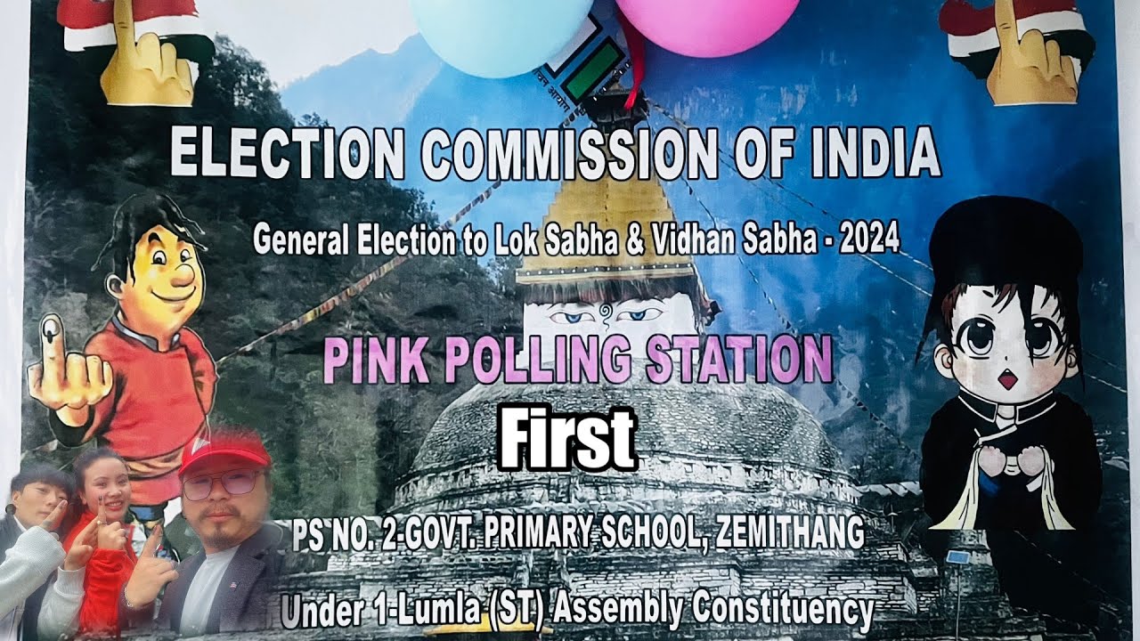 First Pink Polling Station Zemithang | Happy Voting Day | MP and MLA ...