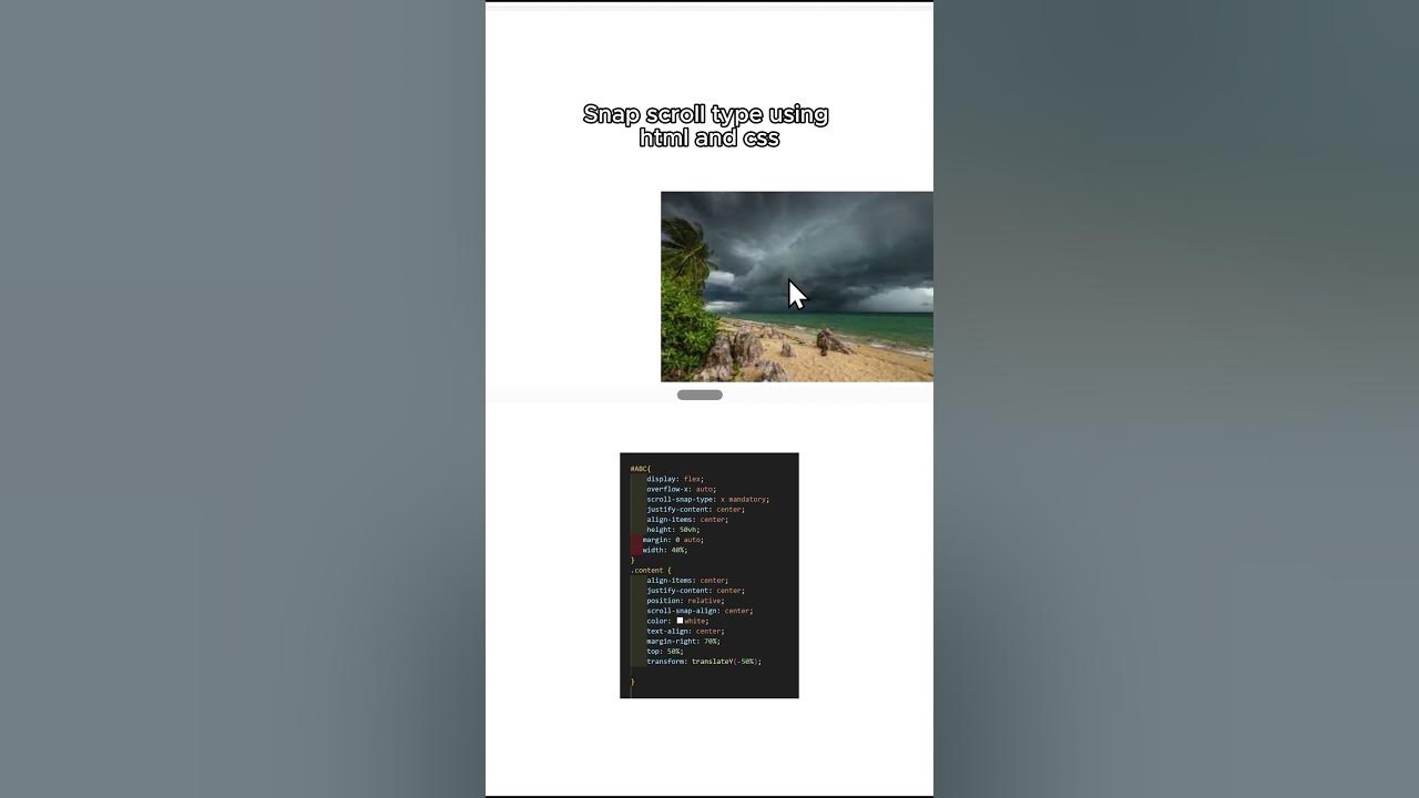 Snap scroller in CSS || CSS - YouTube