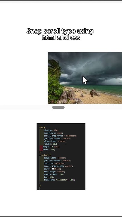 Snap scroller in CSS || CSS - YouTube
