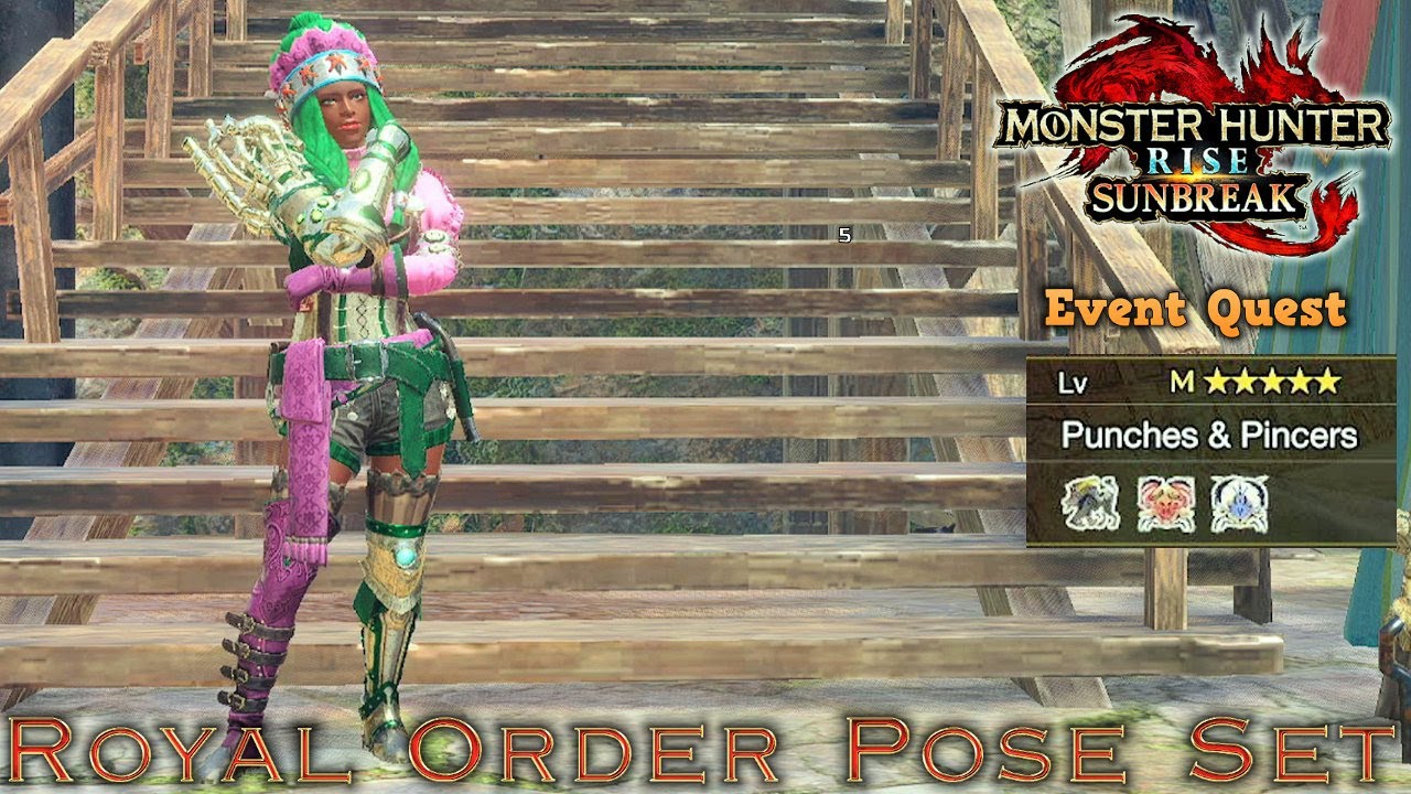 MHRS Punches & Pincers Event Quest + Royal Order Pose Set - YouTube