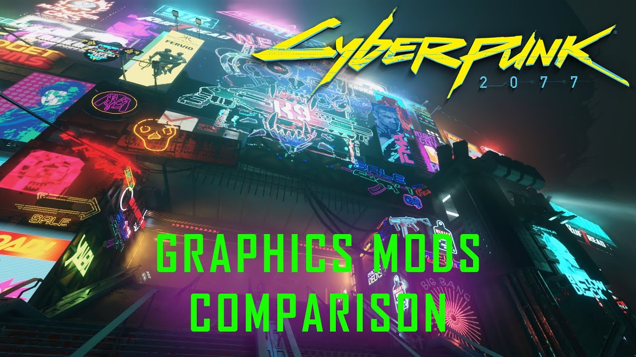Cyberpunk 2077 - BEST Graphics Mods COMPARISON | Stadium Night Rain ...