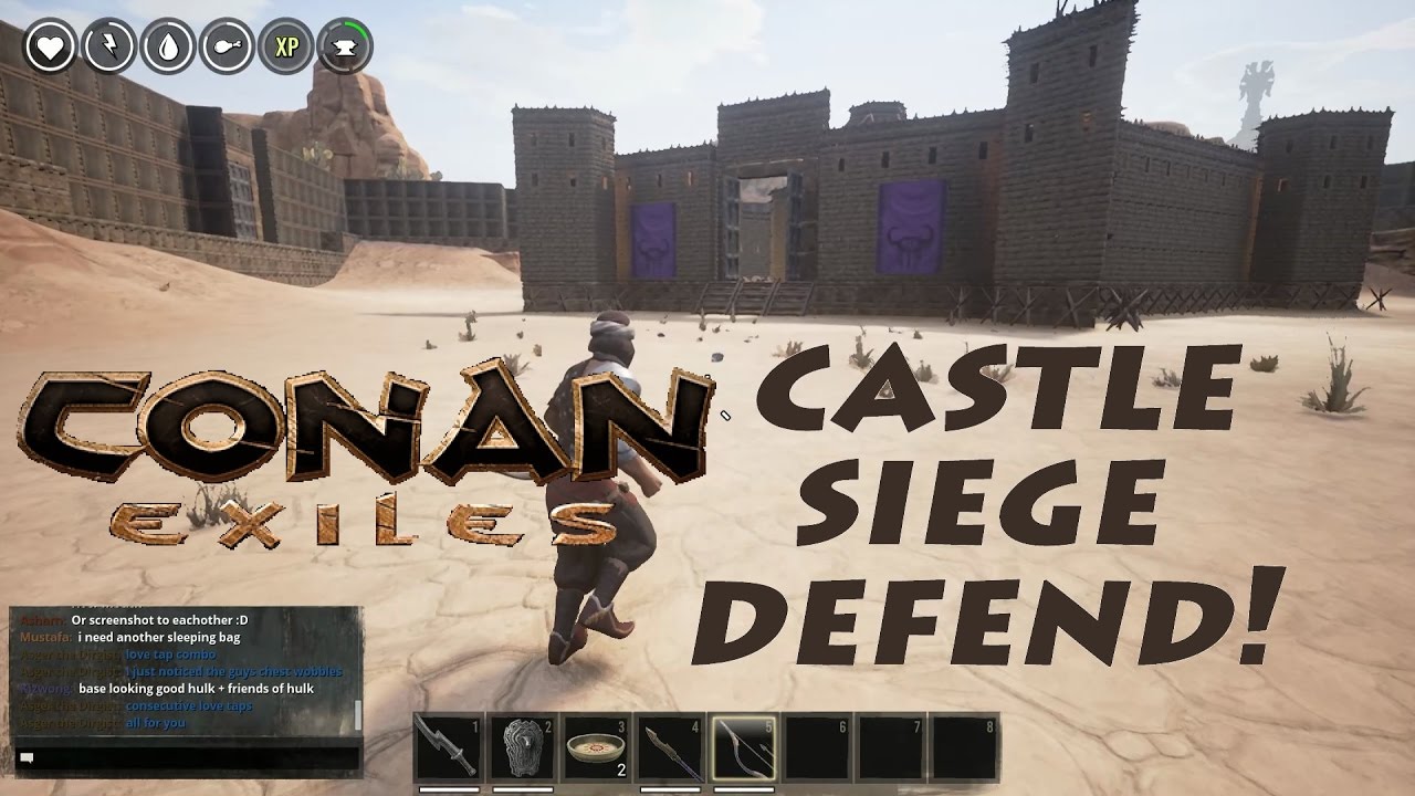 Castle Siege Defending! - Conan Exiles - YouTube