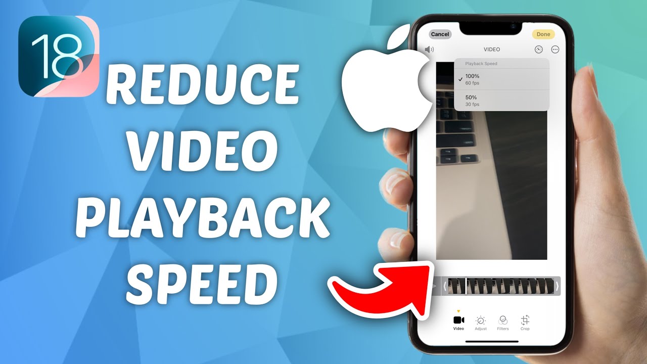 How to Reduce Video Playback Speed in iPhone Photos - iOS 18 - YouTube