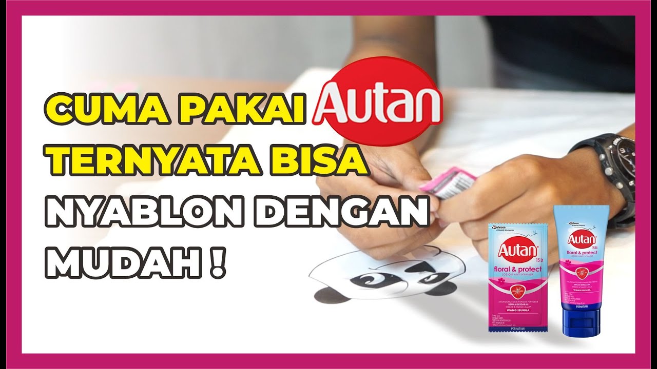 CARA SABLON KAOS MENGGUNAKAN OBAT NYAMUK AUTAN. KEREN TIDAK LUNTUR ! # ...