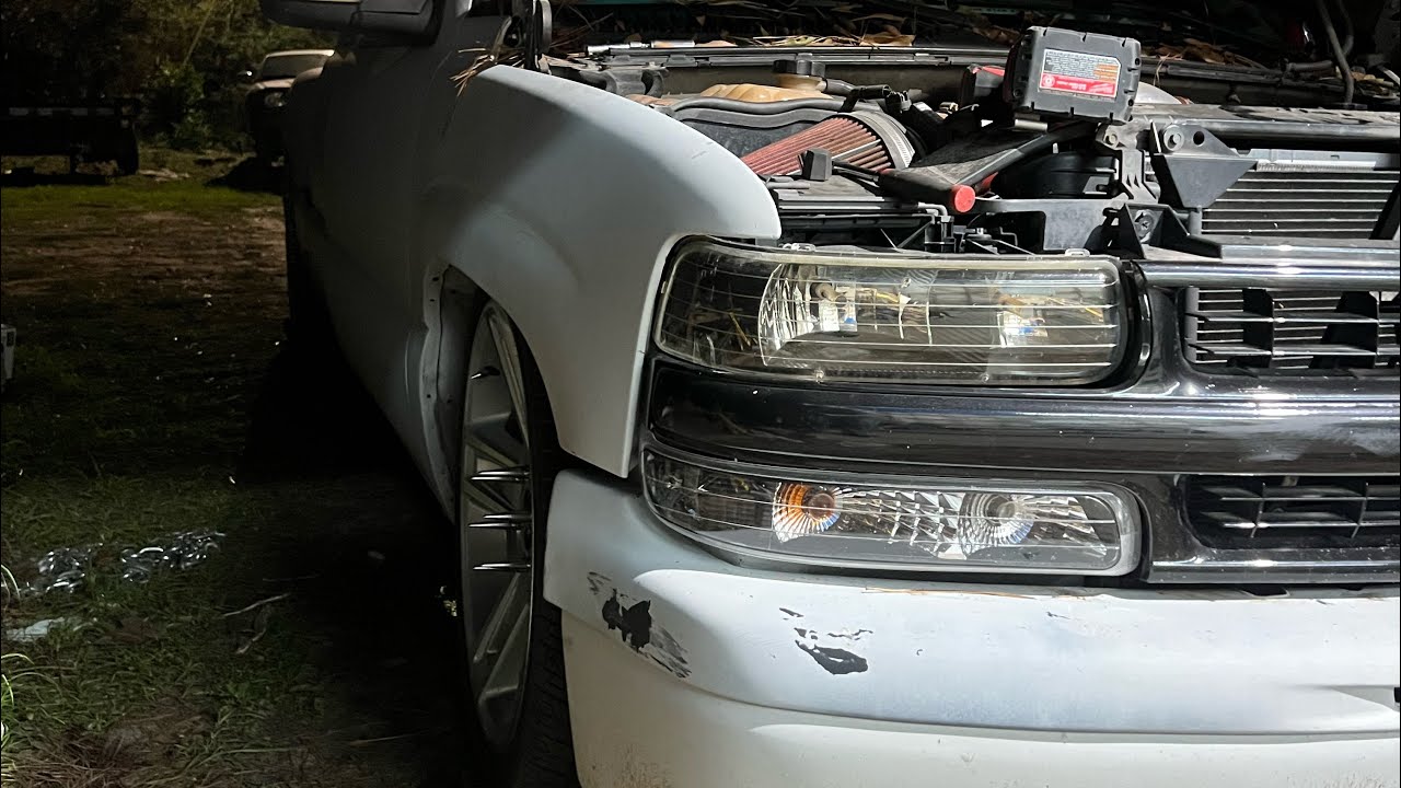 Front tubs on a Chevy Silverado part 1 - YouTube