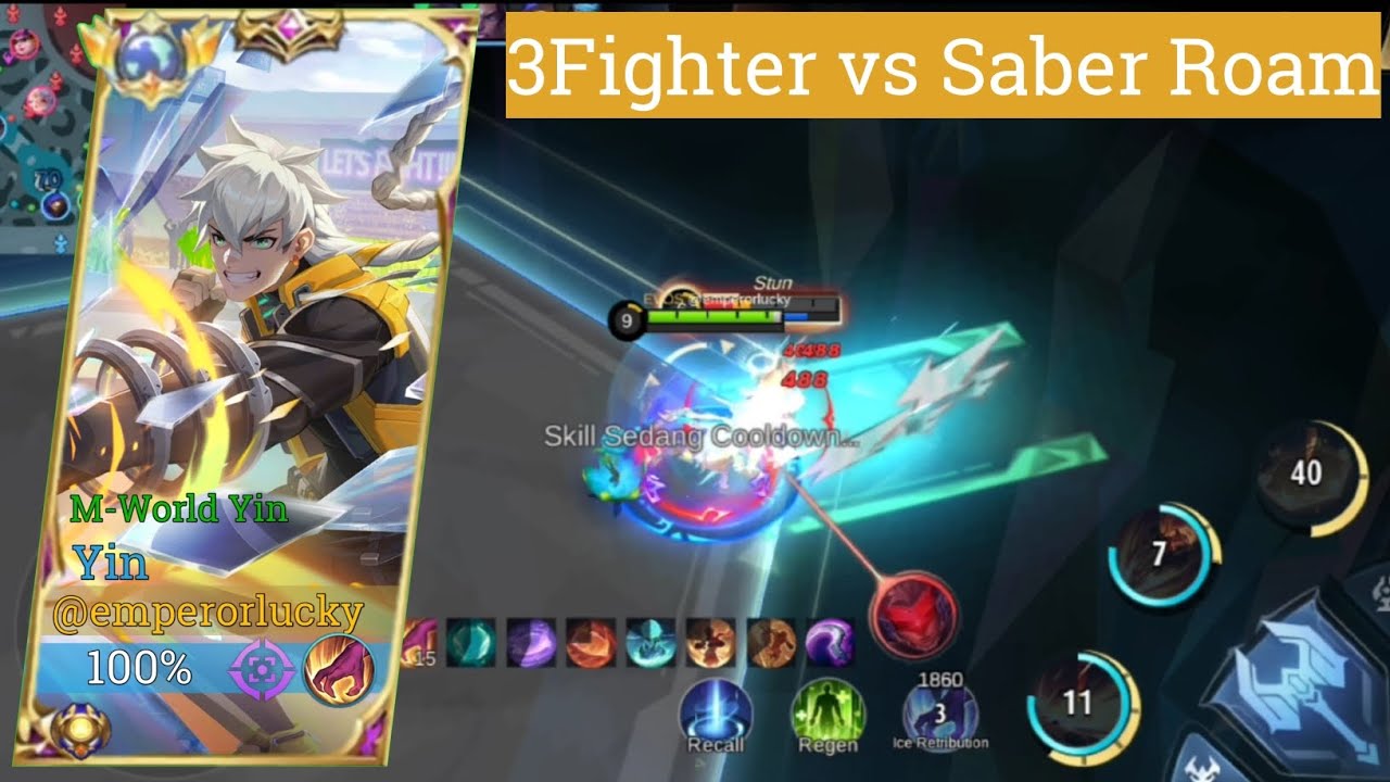 3 Fighter Vs Saber Roam | Mobile Legends Indonesia - YouTube