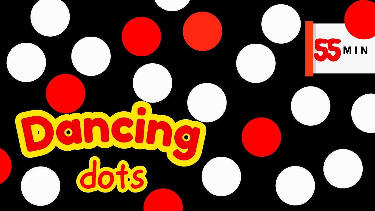 Sleepy Time Dancing Dots 🌟 High-Contrast Black, White & Red Animation ...