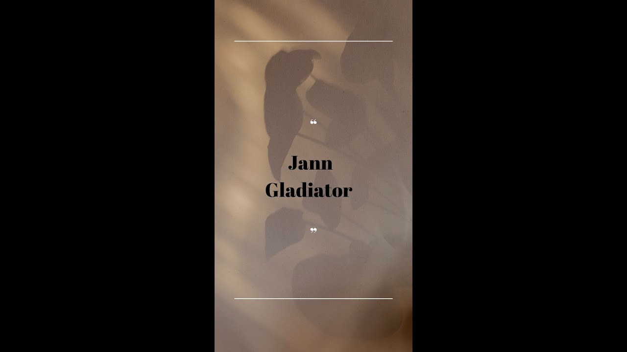 Jann — Gladiator — tekst - YouTube