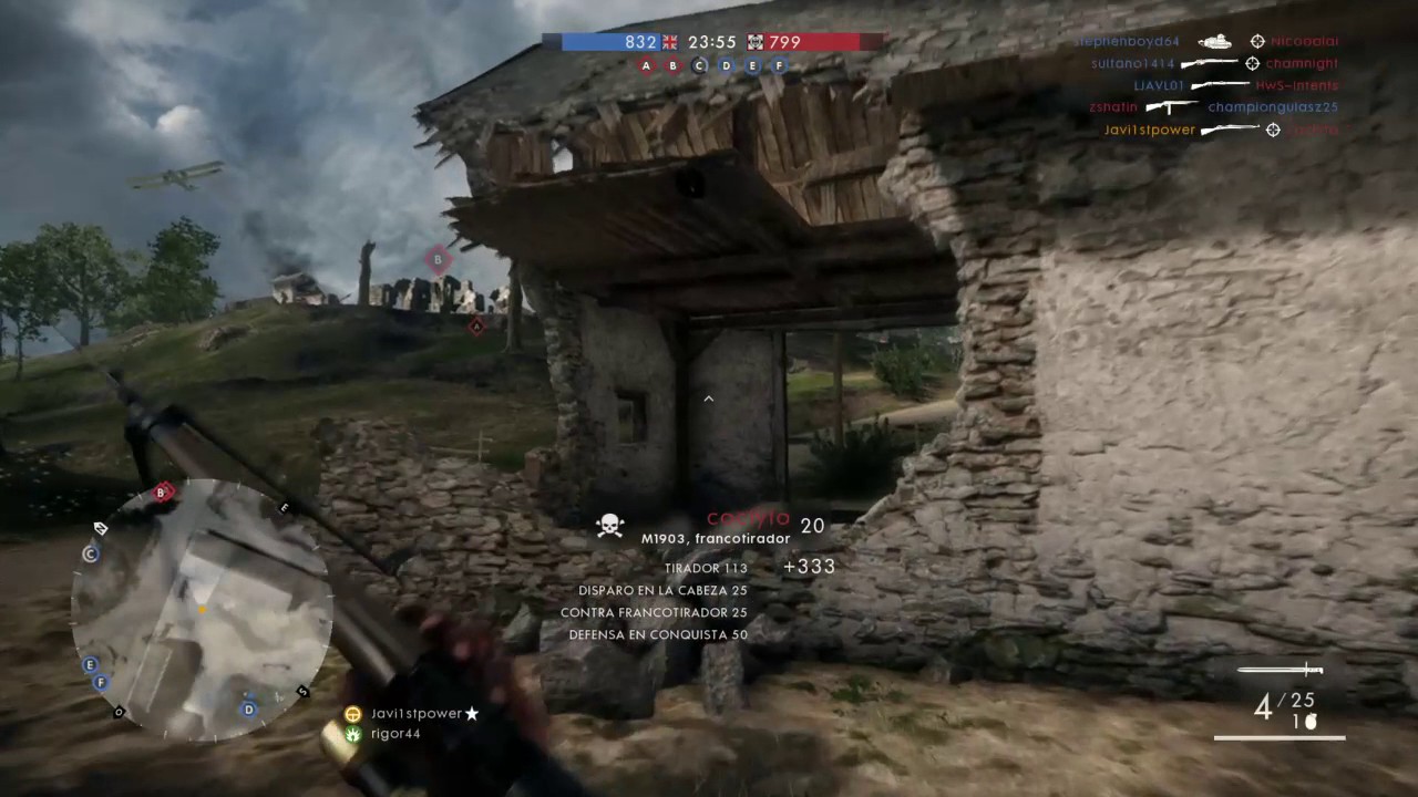 Battlefield 1 M1903 Francotirador + Revólver N° 3 - YouTube