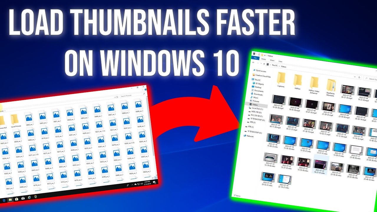 Load file thumbnails faster on Windows 10 1 - YouTube