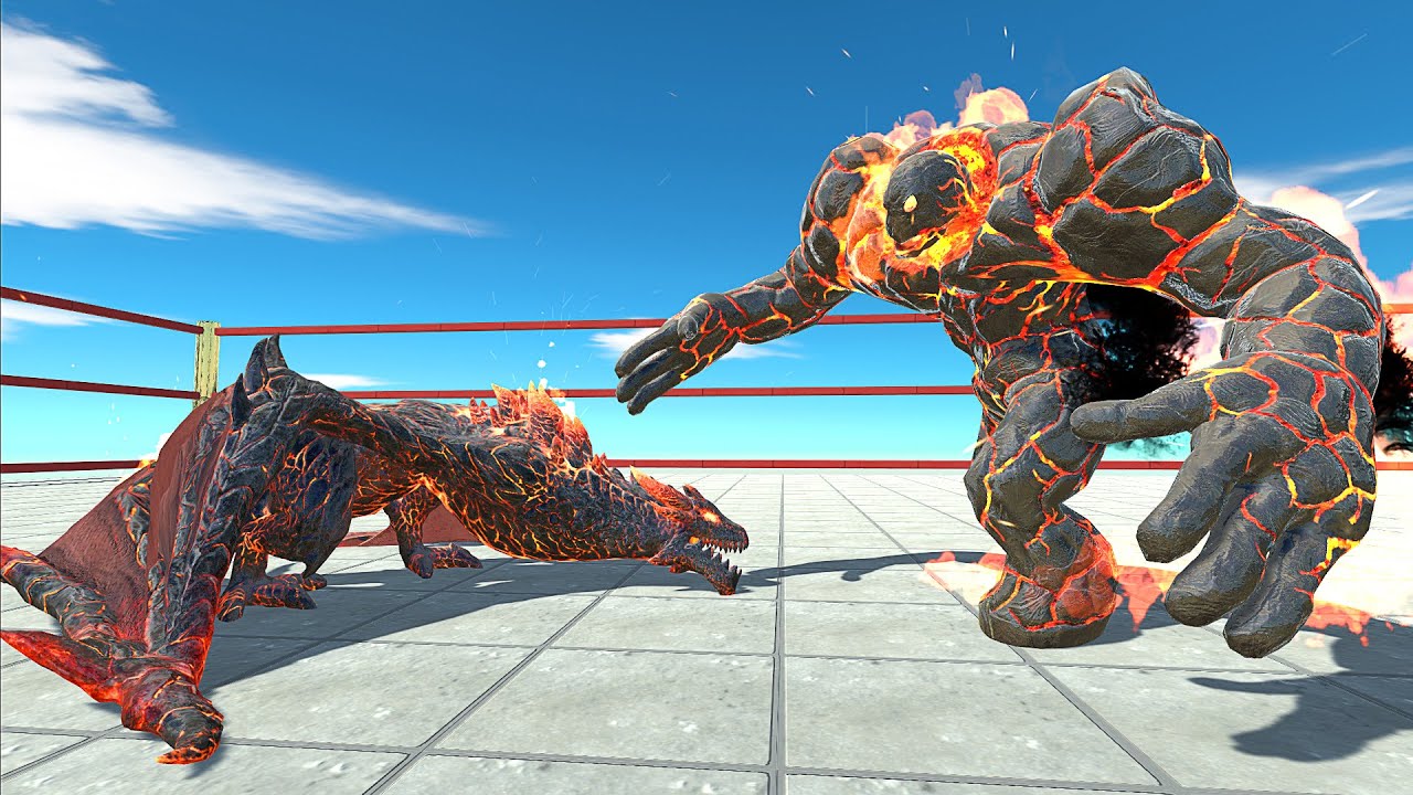 Lava War | LAVABOY VS LAVA DRAGON - Animal Revolt Battle Simulator ...