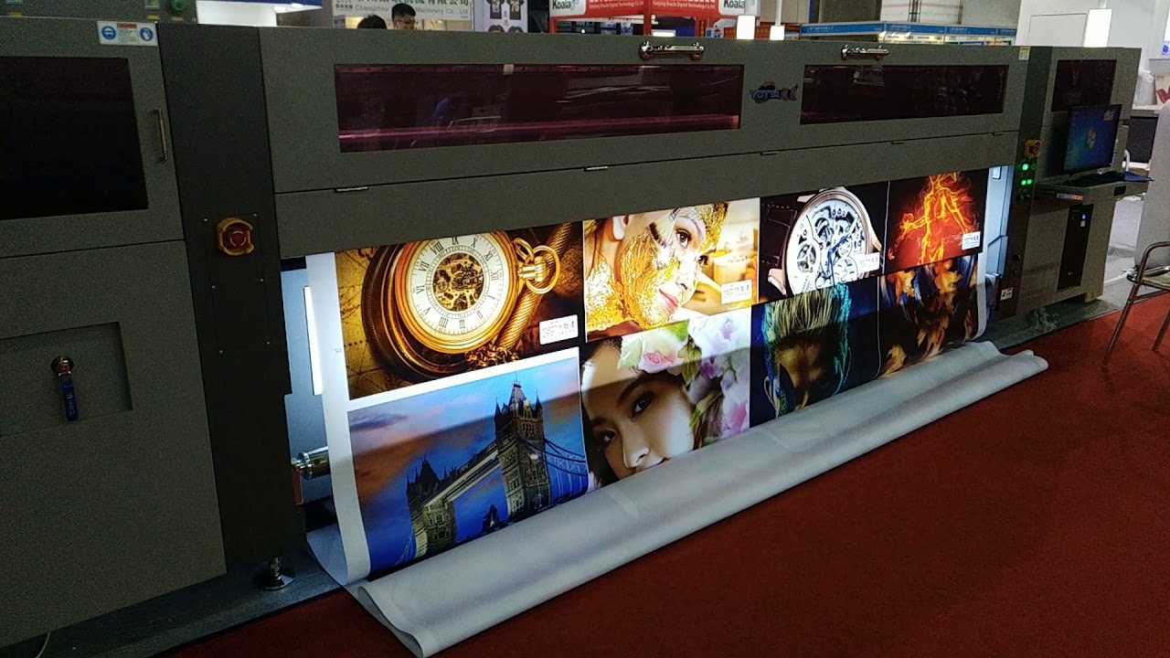 High speed and high resolution uv hybrid large format printing machine ...