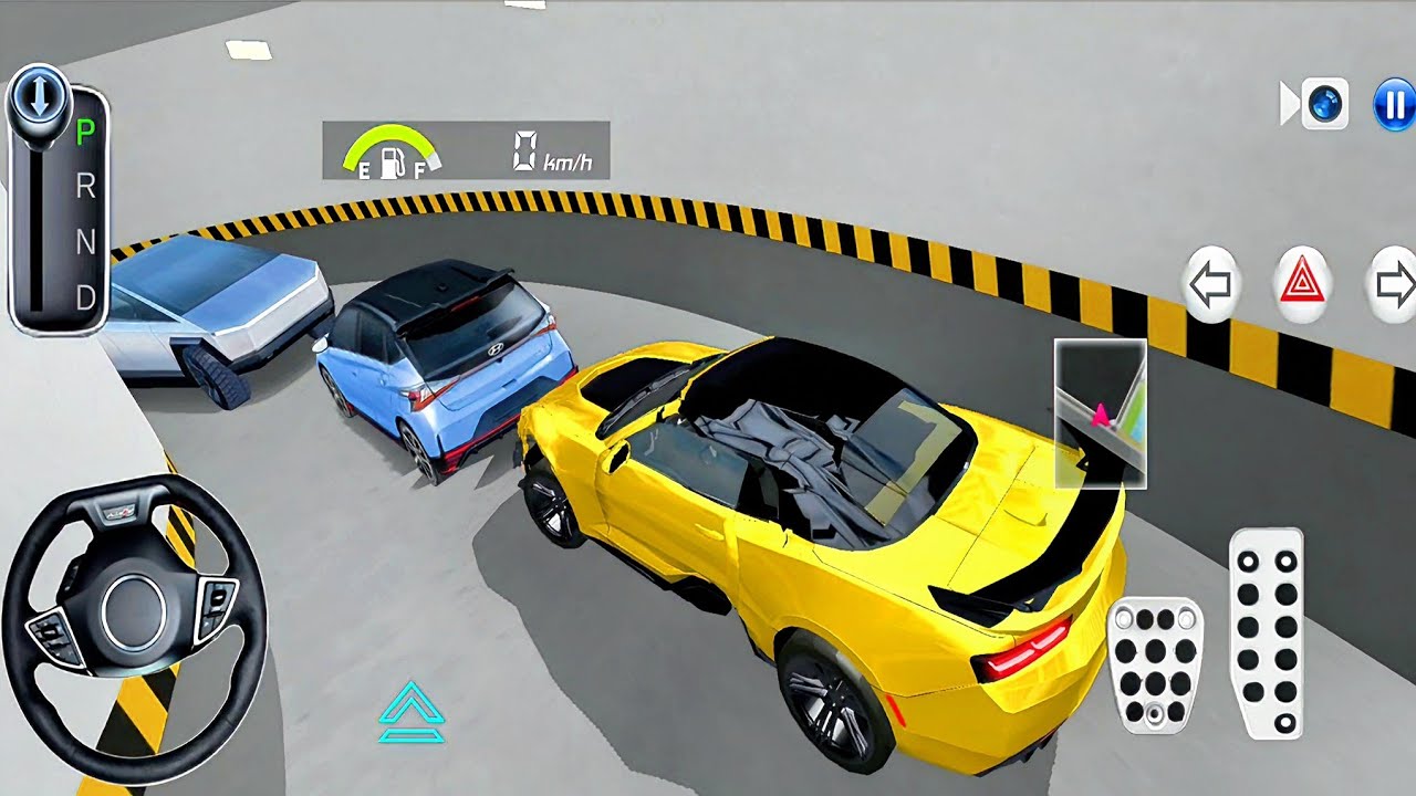 Yellow Camaro Stuck , Blue Hyundai & Tesla Cybertruck in Underground ...