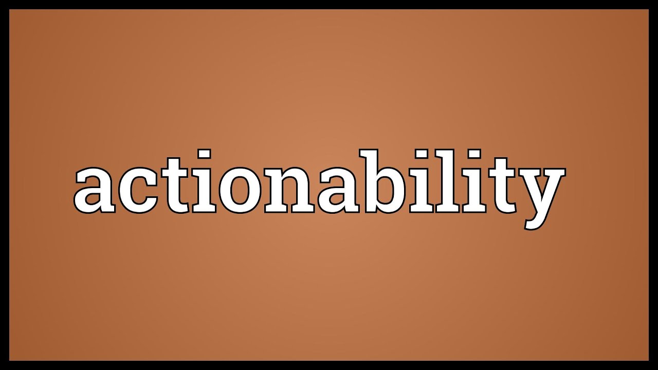 Actionability Meaning - YouTube