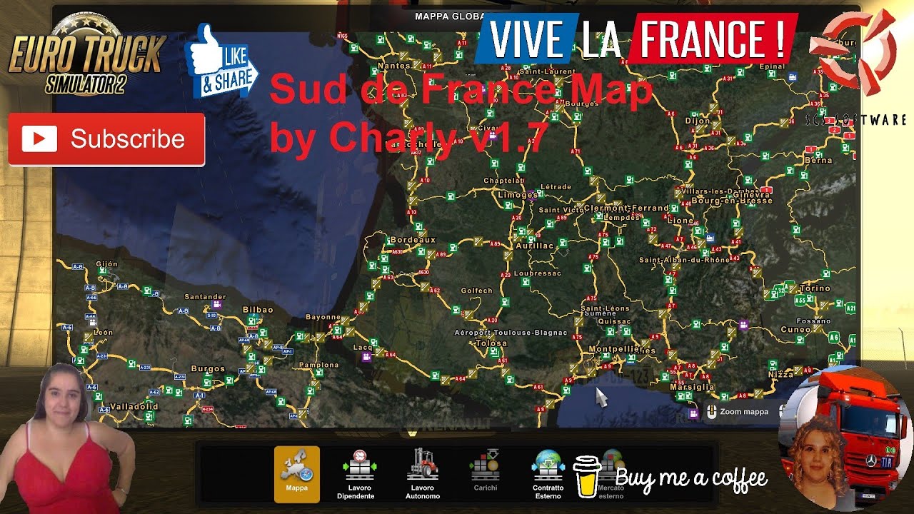 Euro Truck Simulator 2 (1.46) Sud de France Map by Charly v1.7 [1.46 ...