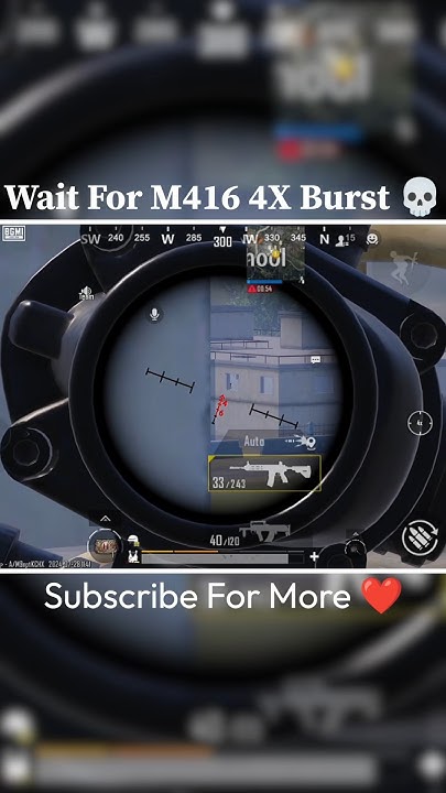 BGMI M416 4x Burst Spray 💀| Wait For End.#shorts #pubgmobile #bgmihighlights #bgmi #shortvideo ...