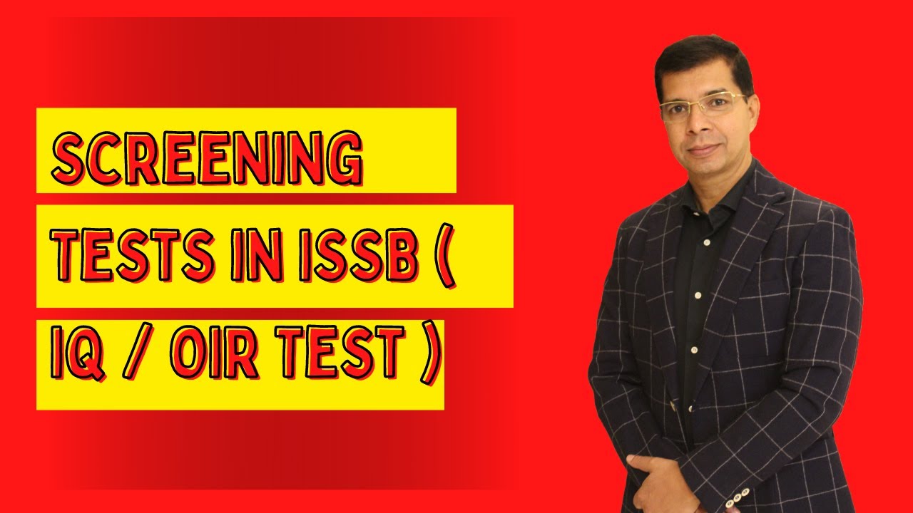 Screening Tests in ISSB ( IQ / OIR Test ) - YouTube