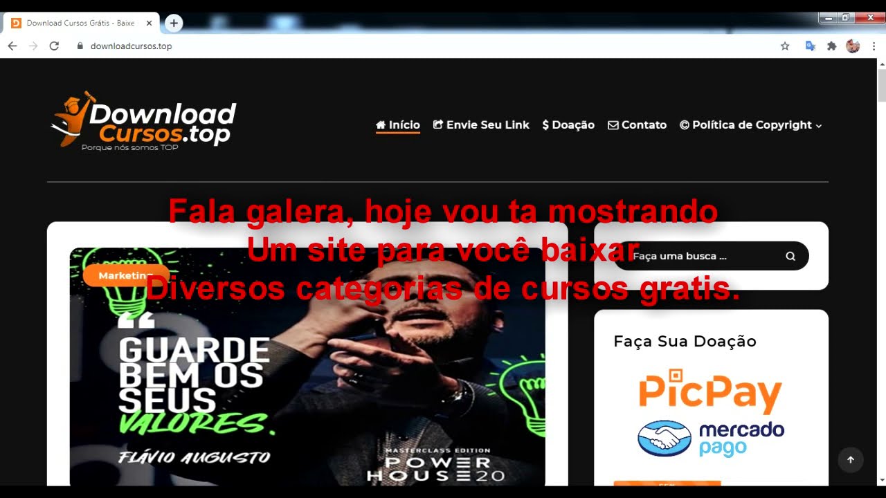 SITE PARA BAIXAR CURSOS GRATUITOS - YouTube