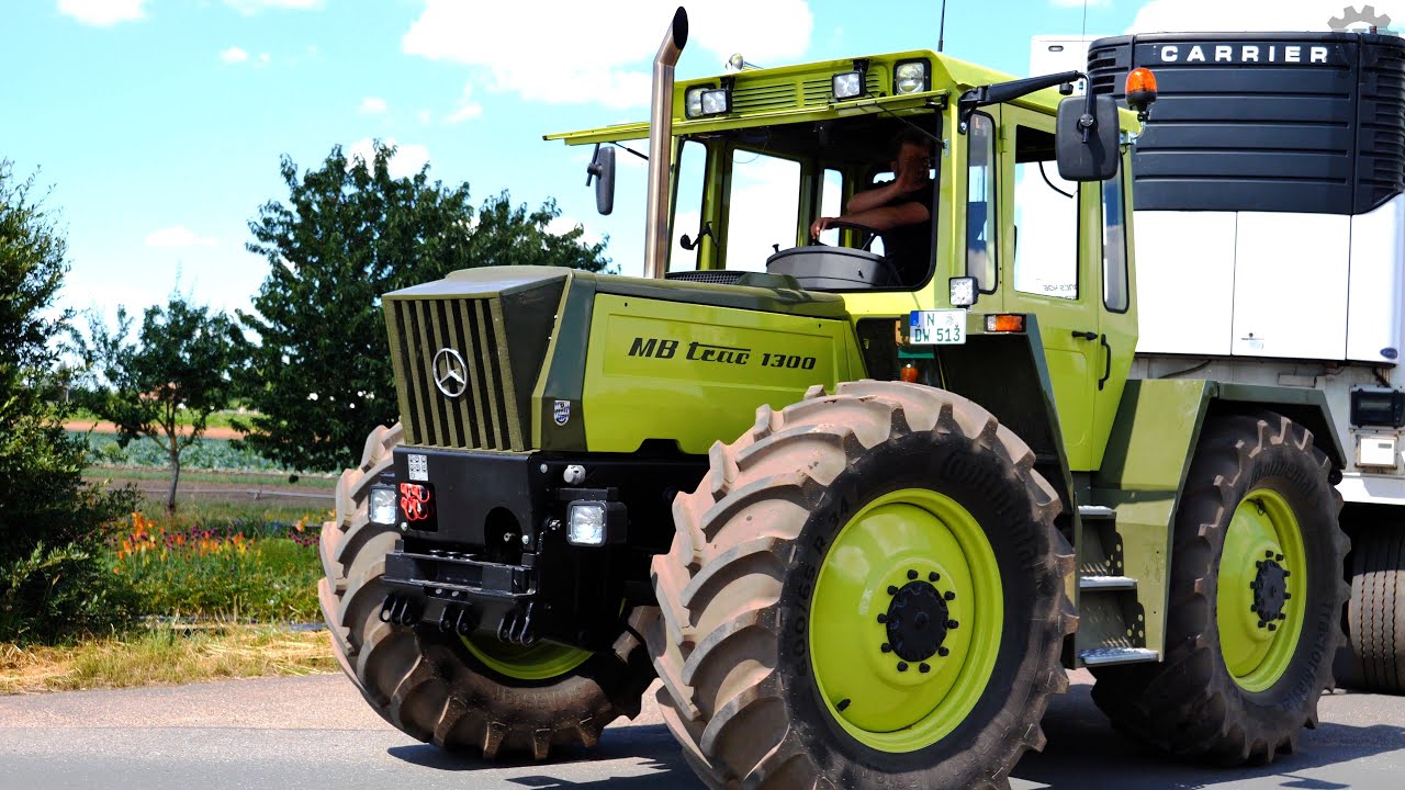 MB-trac 1300 turbo SOUND beim Gemüsetransport - YouTube