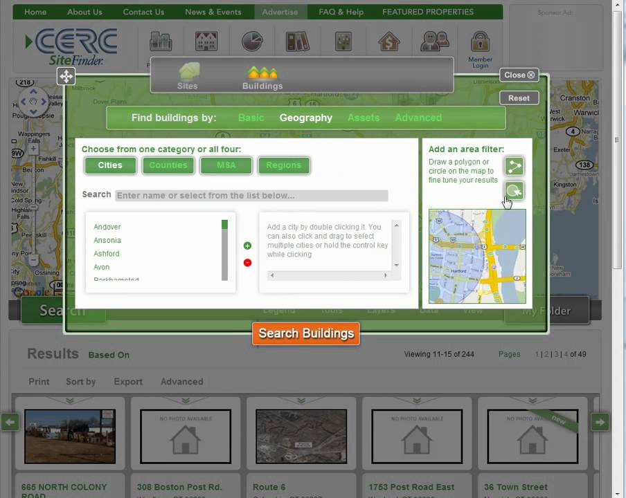 CERC SiteFinder Search Tutorial - YouTube