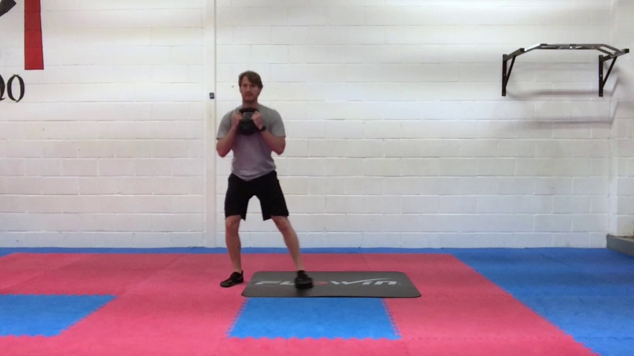Slideboard Lateral Lunge with One Kettlebell - YouTube