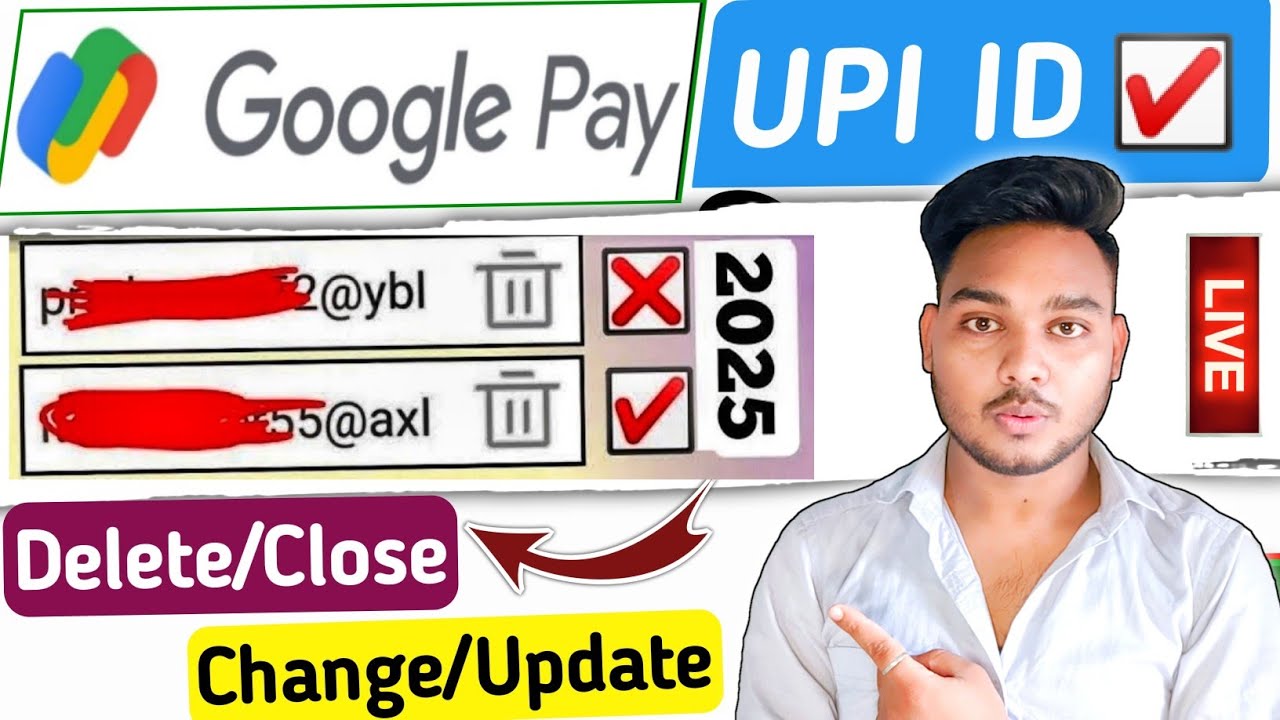 How to change upi id in google pay | Google pay upi id change | How to delete upi id in google ...