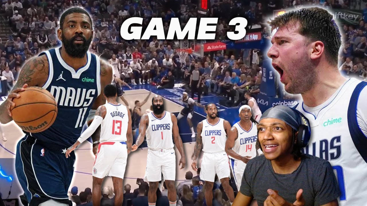 KYRIE & LUKA HOOPING!! CLIPPERS vs MAVS GAME 3 (REACTION) 2024 NBA ...
