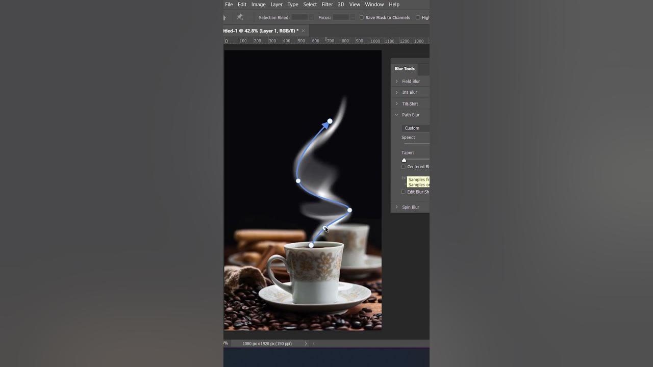 How to make realistic coffee smoke effect easily in #photoshop #photoshoptutorial #adobe - YouTube