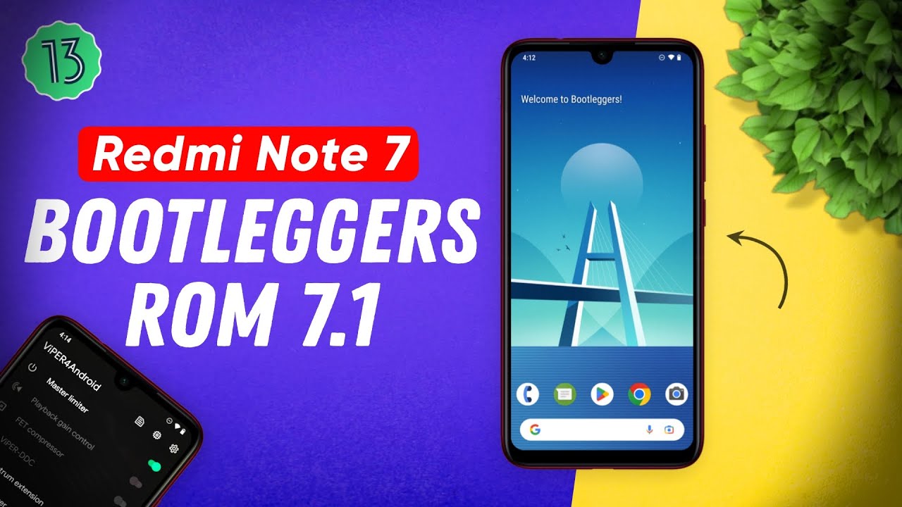 Redmi Note 7 | Bootleggers Rom 7.1 Android 13 | Install & Review ...