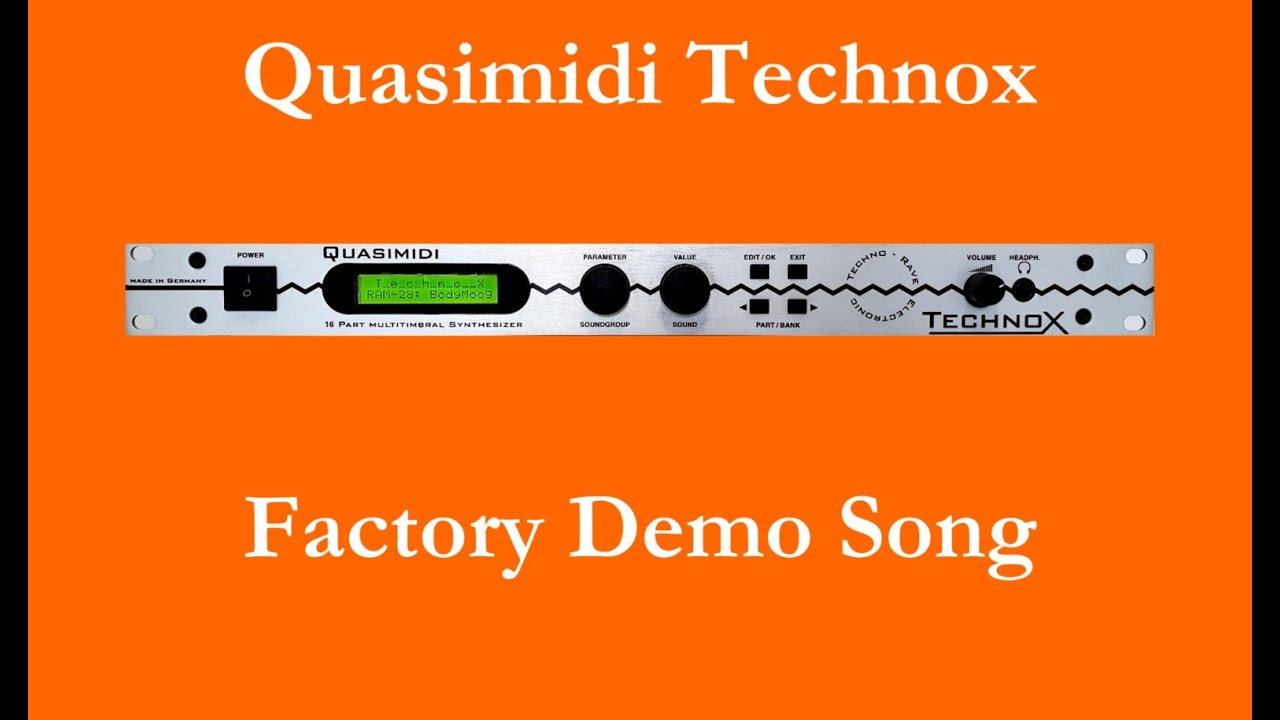 Quasimidi Technox - Démo interne - Factory Demo Song - YouTube