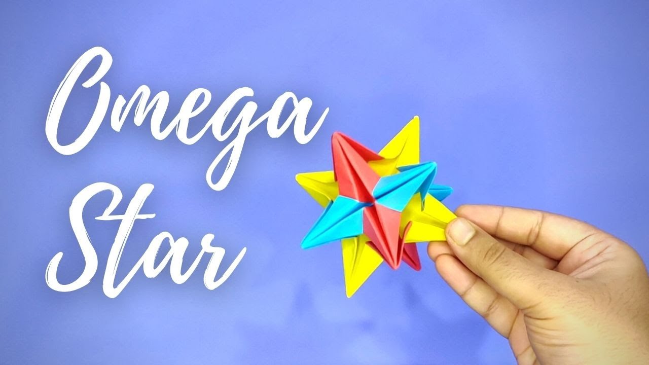 How to make Omega Star | Step by step origami tutorial - YouTube