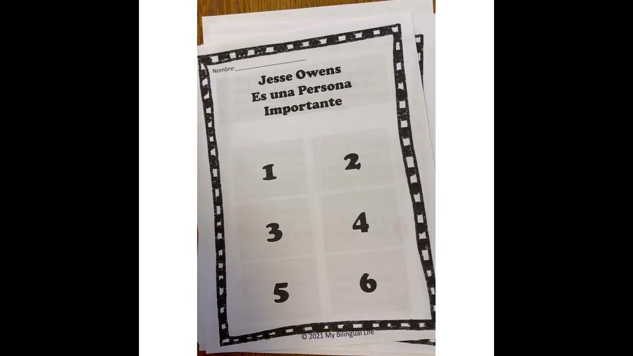 Jesse Owens Spanish Reading Comprehension Passage Product Preview - YouTube