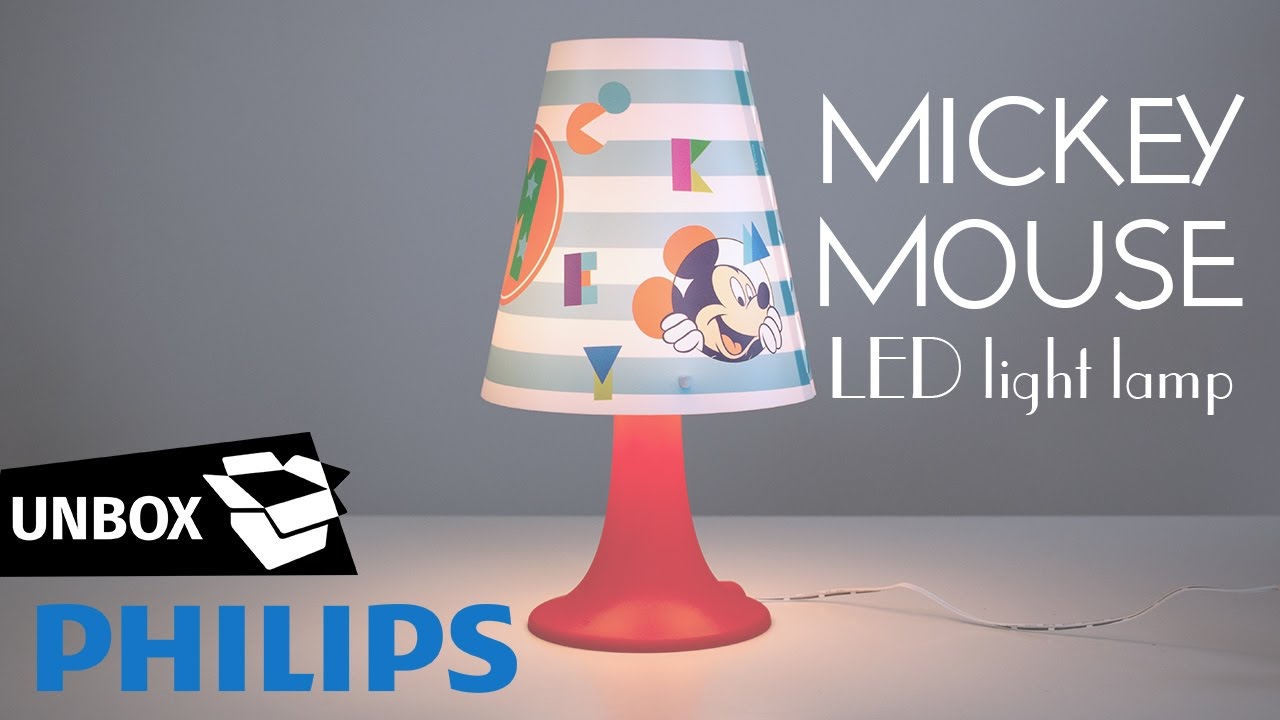 UNBOX - PHILIPS Mickey Mouse Disney LED light USB Myszka Miki - YouTube