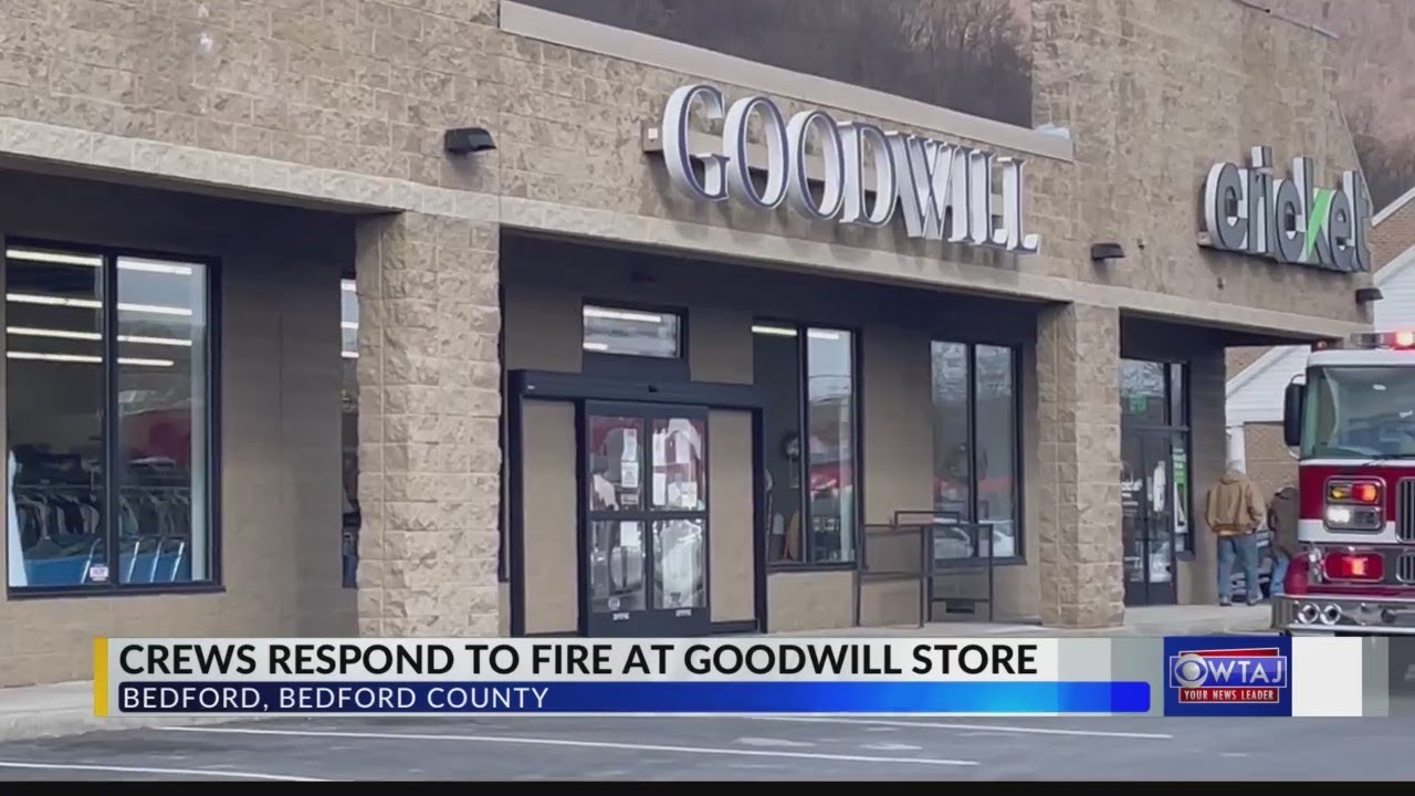 Crews respond to fire at Goodwill store in Bedford County - YouTube