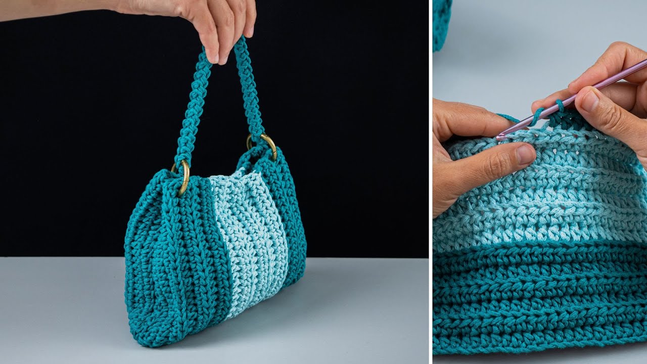 Crochet bag with an easy stitch pattern quickly! - YouTube