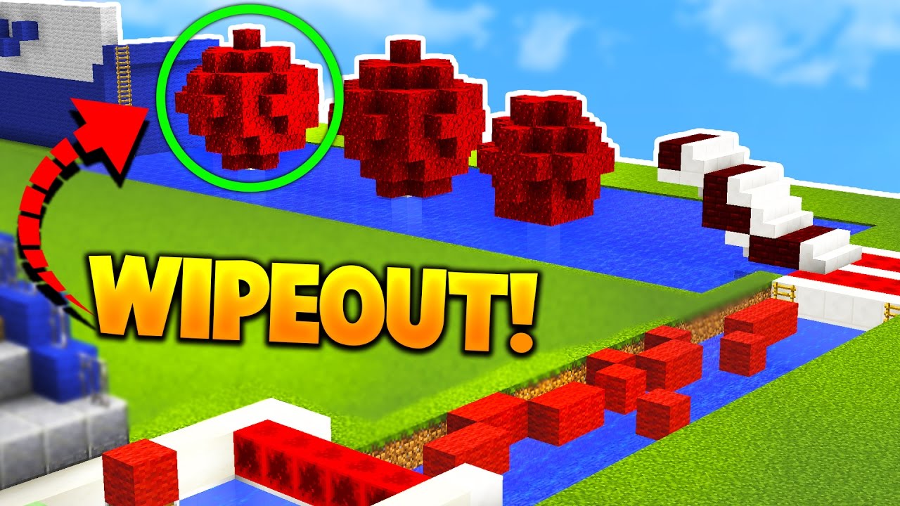 Minecraft IMPOSSIBLE WIPEOUT CHALLENGE! (Obstacle Course of Death ...