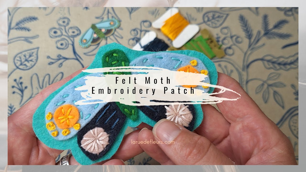 Embroidered Felt Moth Patch - YouTube