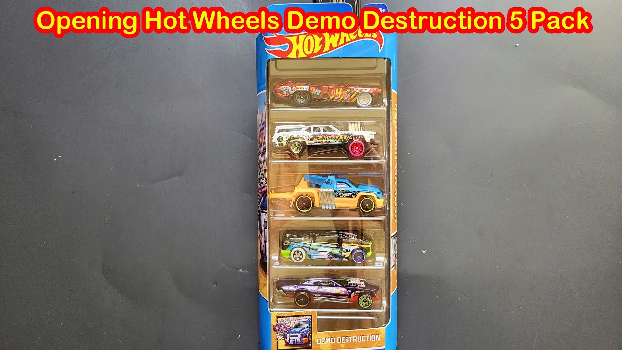 Opening Hot Wheels Demo Destruction 5 pack - YouTube