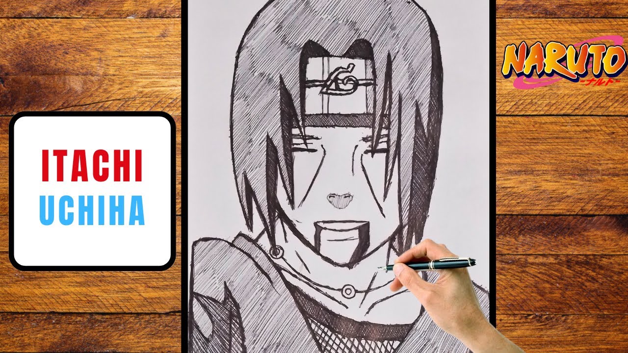 How to draw Itachi Uchiha with a ball point pen ️ | Naruto Shippuden ...